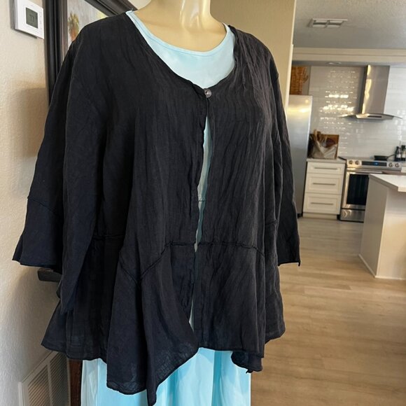GOMPLETO LINO | Tops | Completo Lino Linen Loose Fitting Full Cut ...